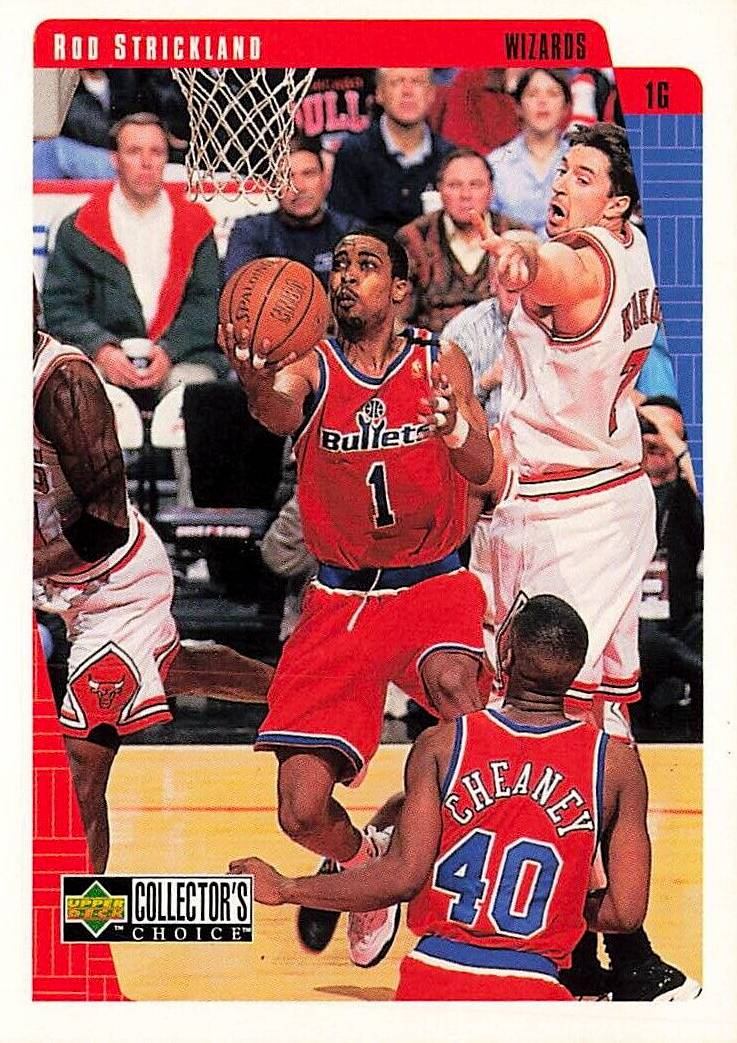 97-98 Collector's Choice Rod Strickland Jordan shadow card - Michael ...