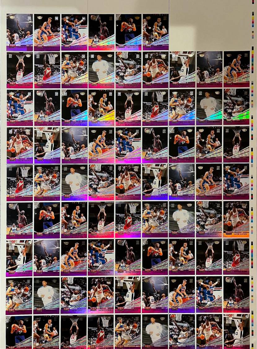 93-94 Members Only Beam Team Gold Stamp Uncut Sheet - Michael Jordan Cards