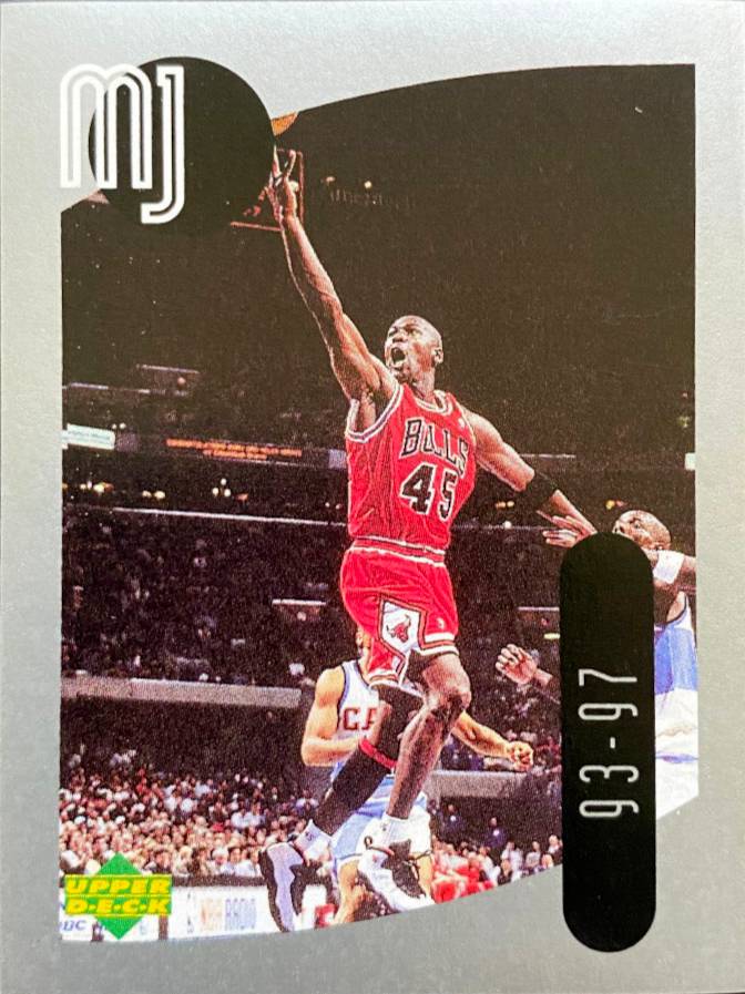 98 Upper Deck stickers Michael Jordan #45 jersey cards - Michael Jordan ...
