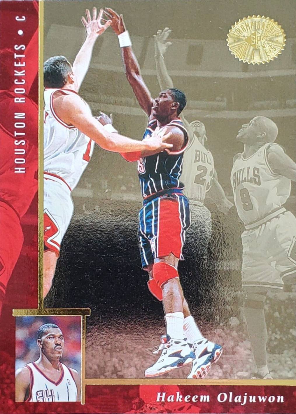 95-96 SP Championship Hakeem Olajuwon Jordan shadow card - Michael ...