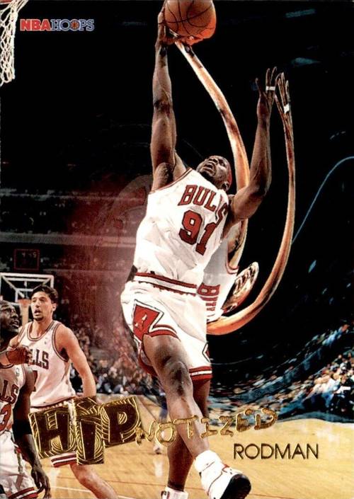 96-97 Dennis Rodman Hipnotized Jordan shadow card - Michael Jordan Cards