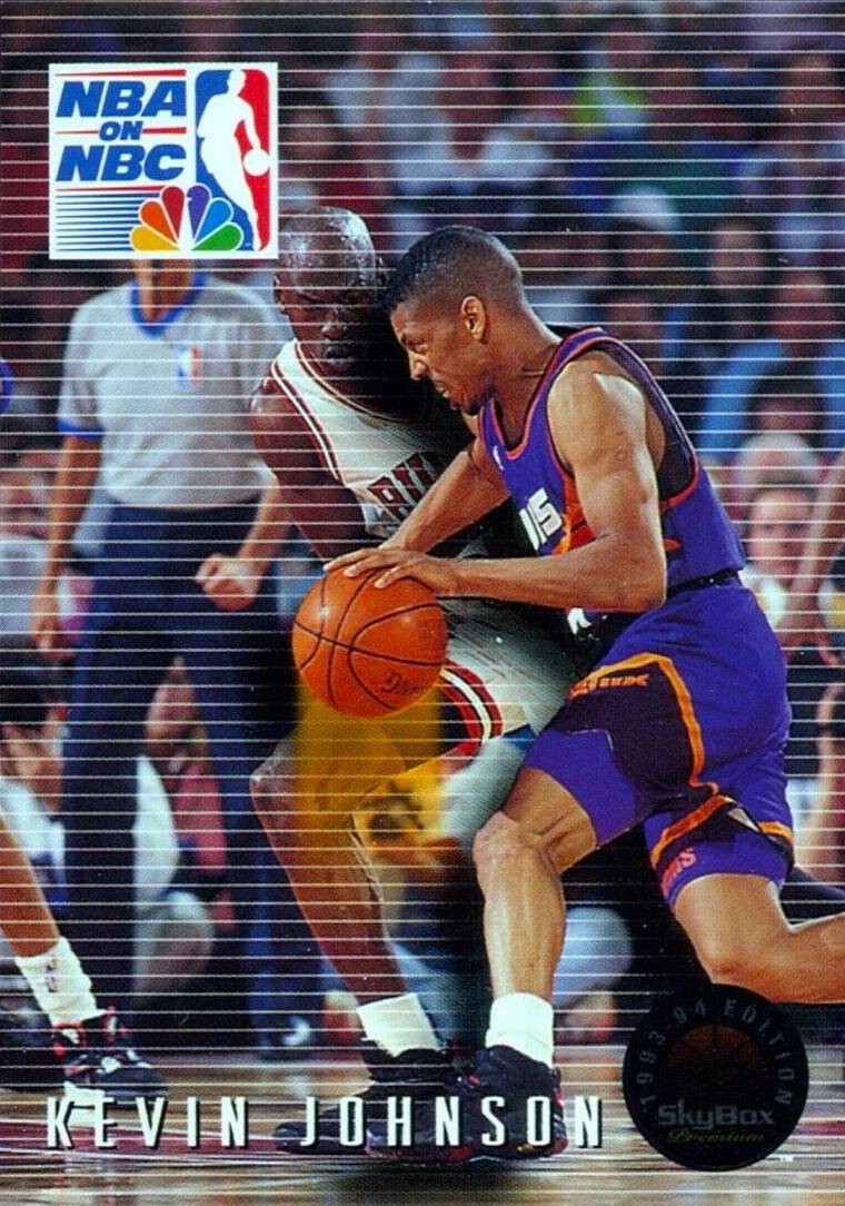 93-94 Skybox Kevin Johnson NBA on NBC Jordan shadow card - Michael ...