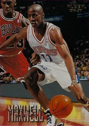 96-97 Fleer Vernon Maxwell Jordan shadow card - Michael Jordan Cards