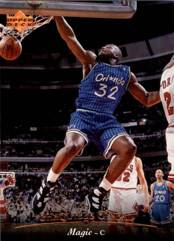 95-96 Upper Deck Shaquille O'Neal Jordan shadow card - Michael Jordan Cards