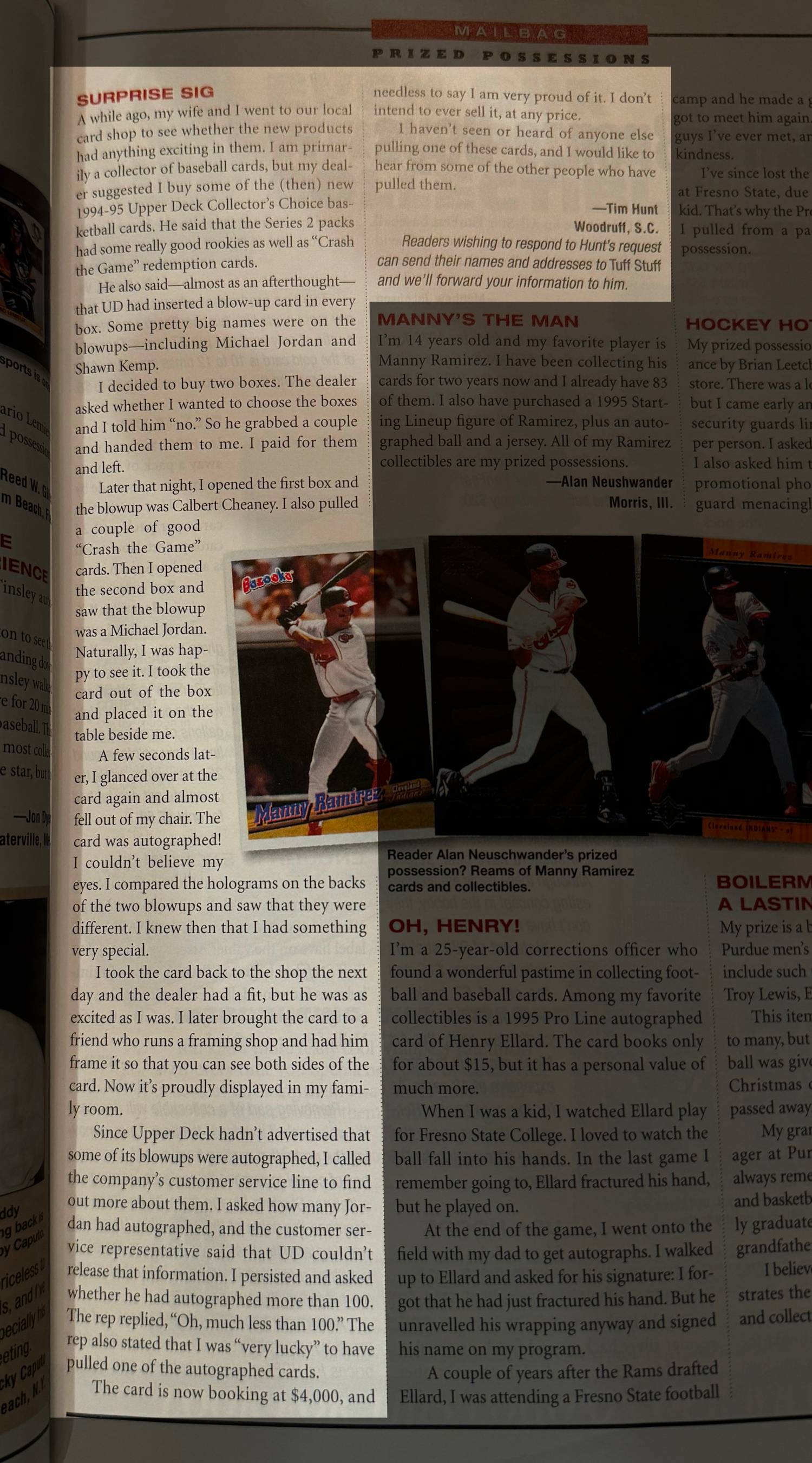 30 years owning a 94-95 MJ Blow-up Auto - Michael Jordan Cards