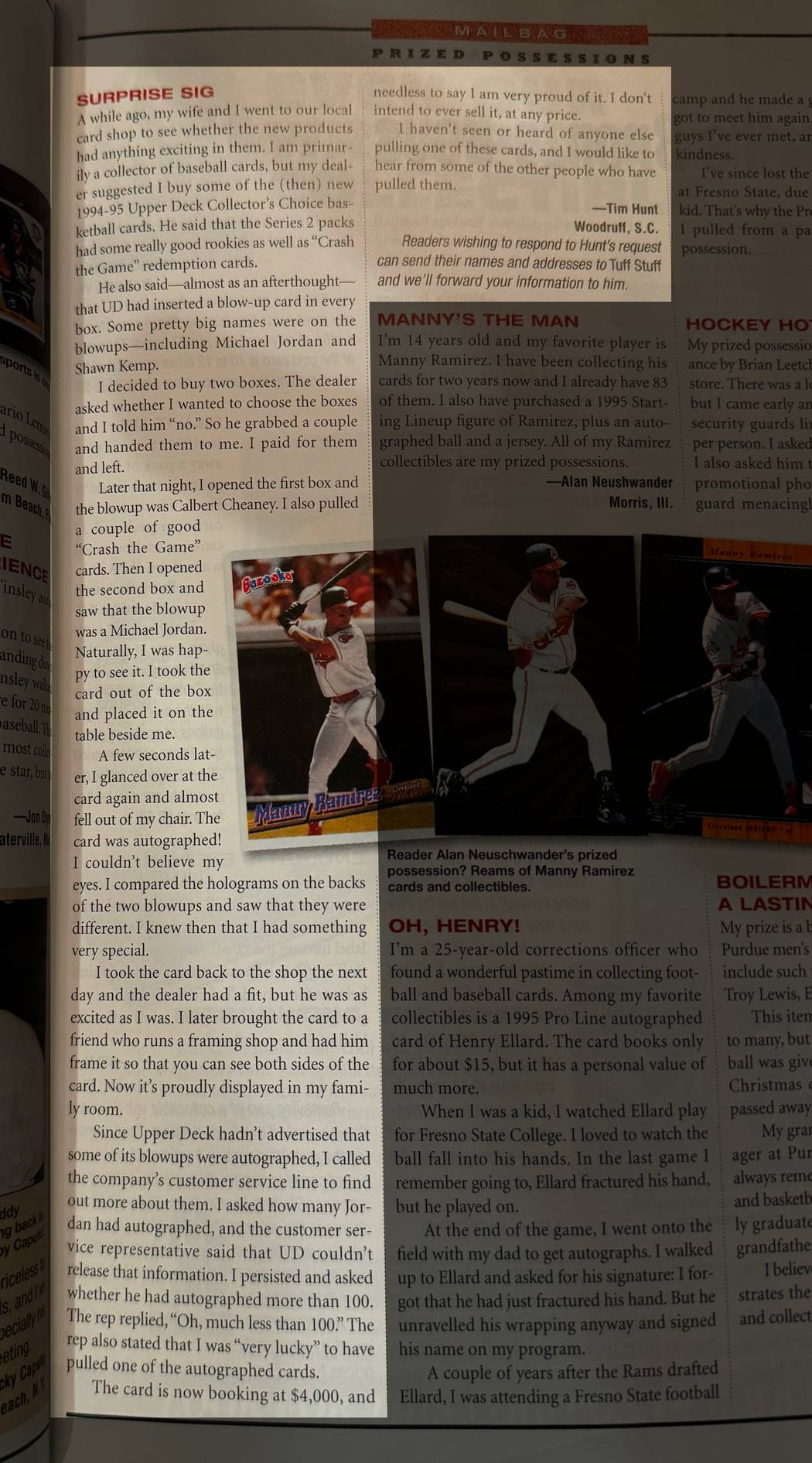 30 years owning a 94-95 MJ Blow-up Auto - Michael Jordan Cards