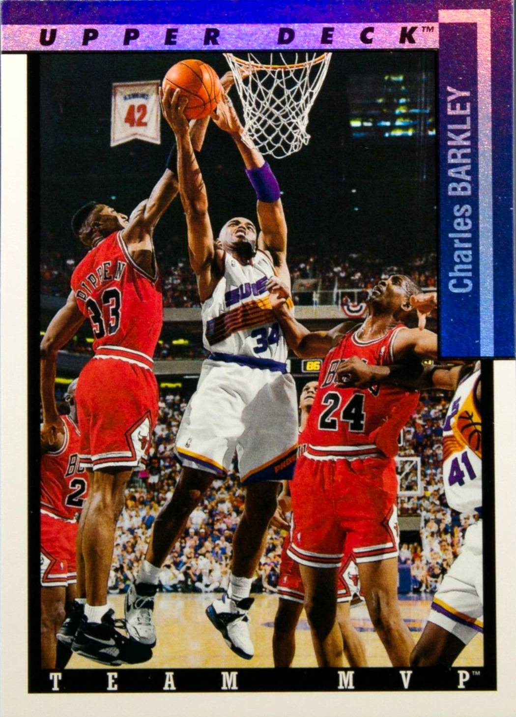93-94 Charles Barkley Team MVP Jordan shadow card - Michael Jordan Cards