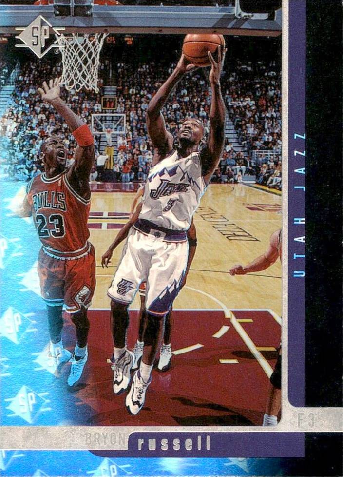 96-97 SPx Byron Russell Jordan shadow card - Michael Jordan Cards