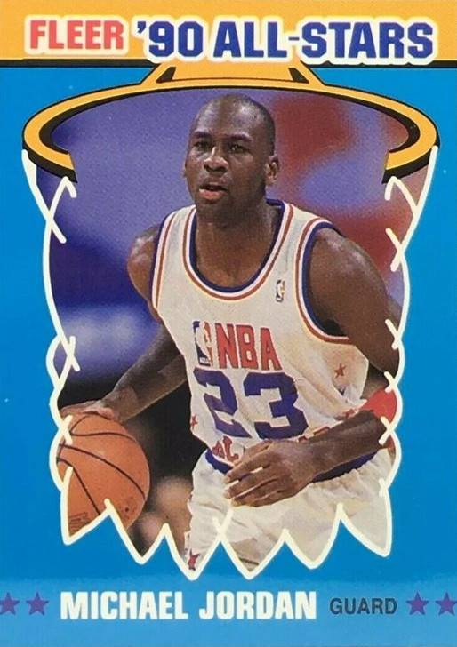 90-91 Fleer Michael Jordan Sticker - Michael Jordan Cards