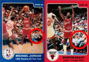 Game dating the 86 Fleer and Star Co #101 Jordan cards - Michael Jordan ...