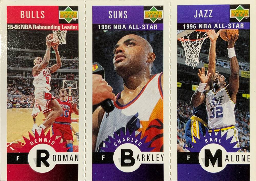 96-97 Collector's Choice Mini Panels Dennis Rodman #M14 Jordan shadow ...