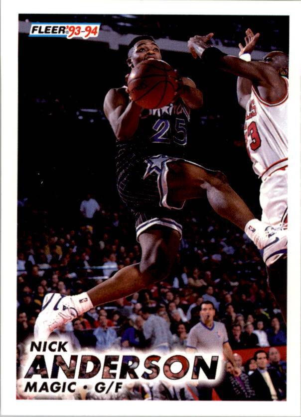 93-94 Fleer Nick Anderson Jordan shadow card - Michael Jordan Cards